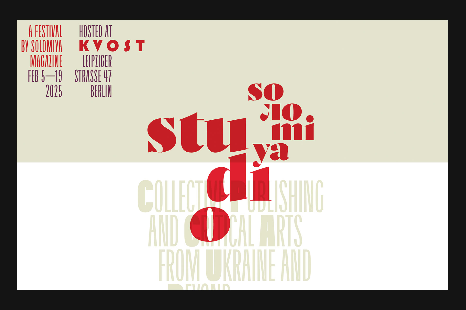 Solomiya magazine announces new Berlin festival Solomiya Studio - Overleaf